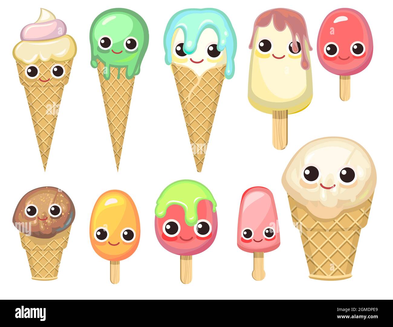 Illustration popsicle character hi-res stock photography and images - Alamy