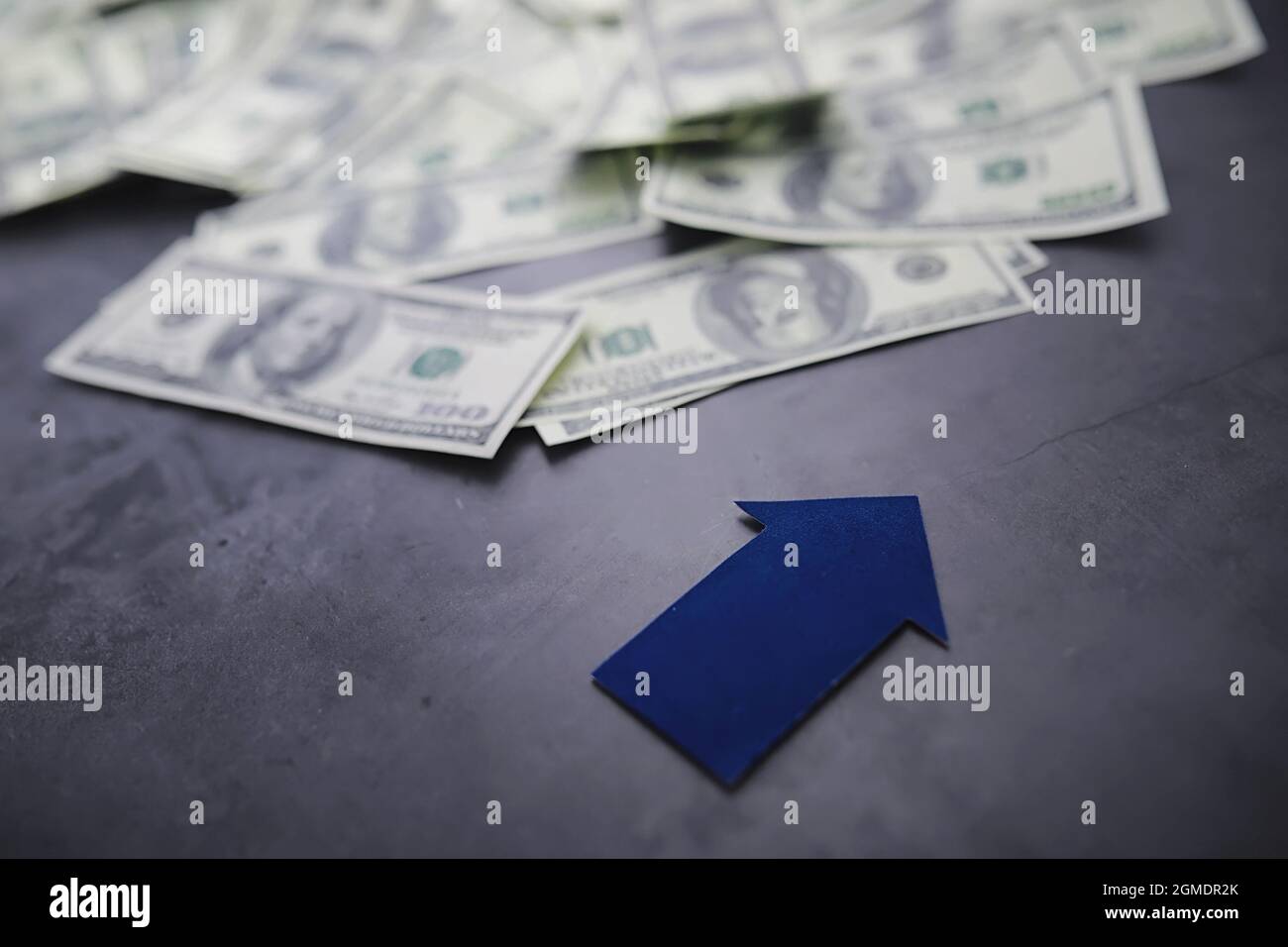 Instability in the economy. Recession. World crisis. Banknotes dollars ...