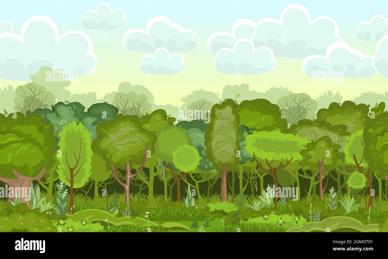 View trees in wood Stock Vector Images - Alamy