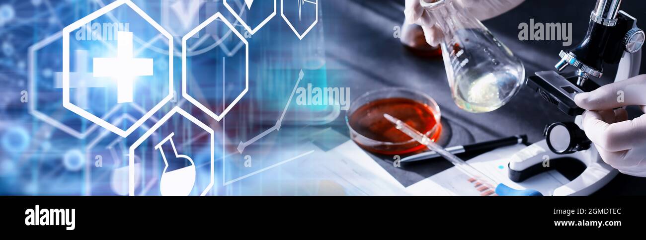 Laboratory research. Drug testing. Chemical experiments in the ...