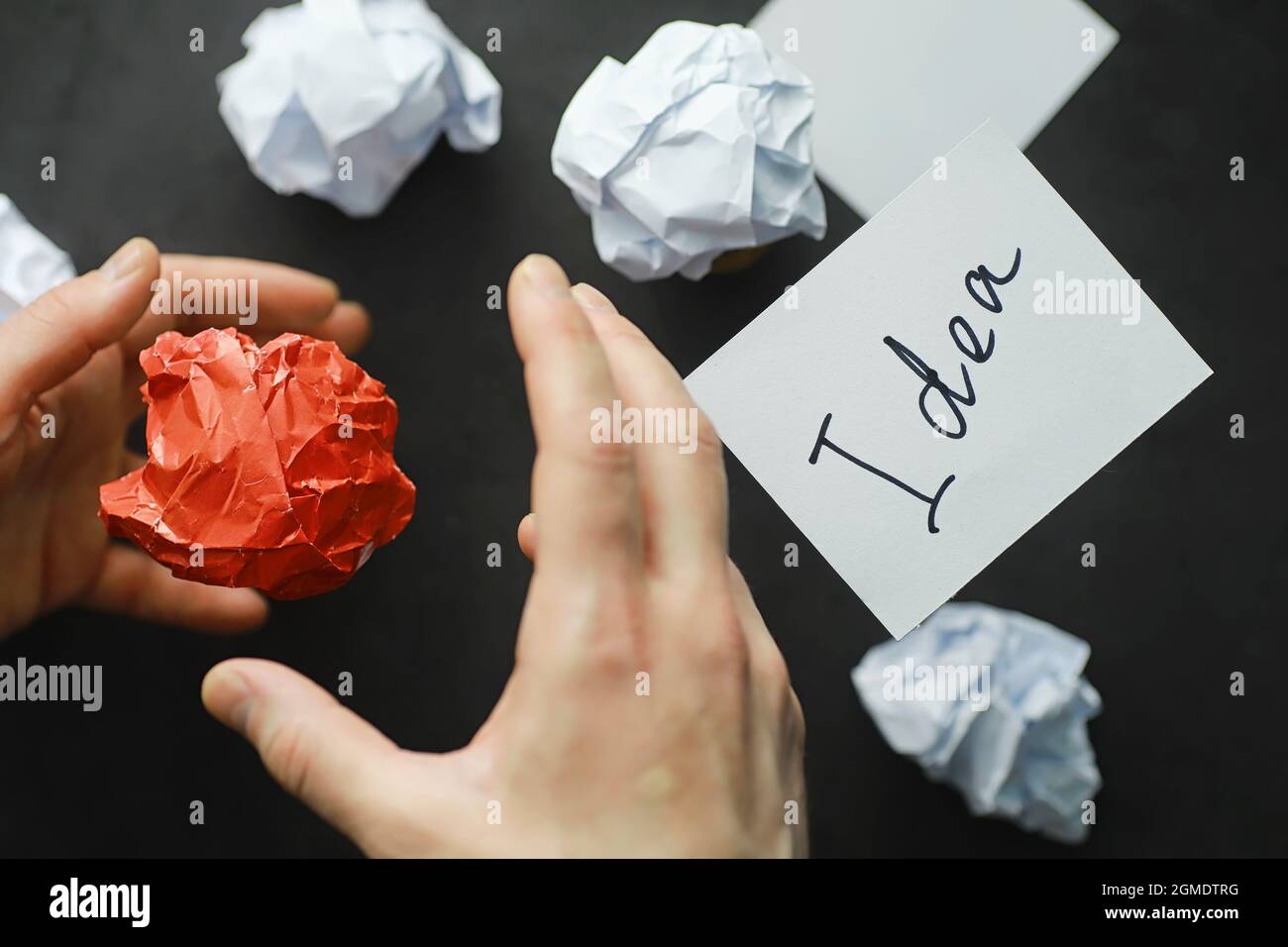 Colored pieces of paper. The concept of creativity and formation of ...