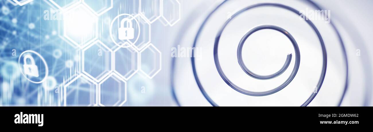 Metal spiral. The concept endless turns. Golden ratio. The concept of ...