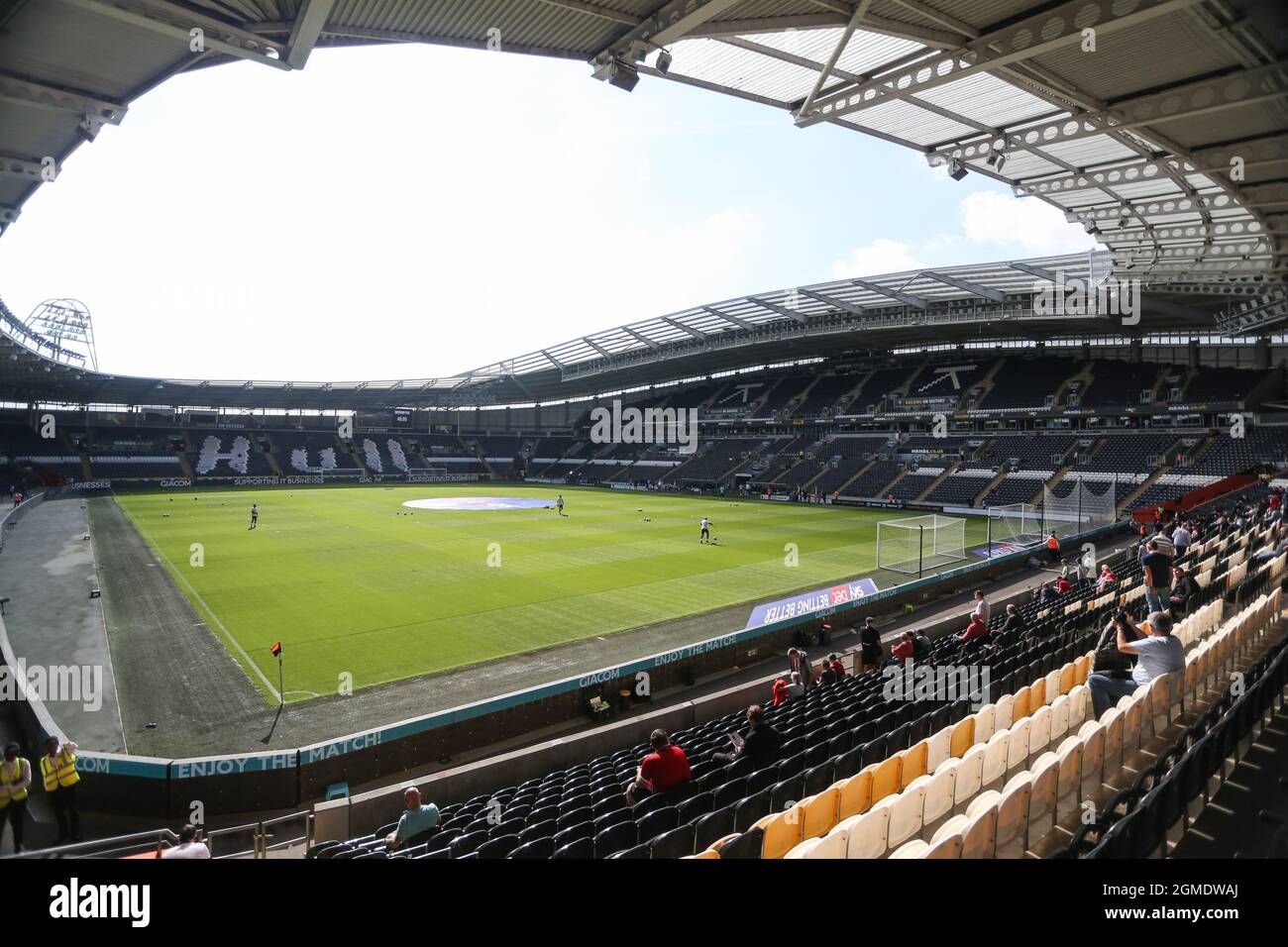 general view inside the MKM Stadium ahead of the Hull City v Sheffield ...