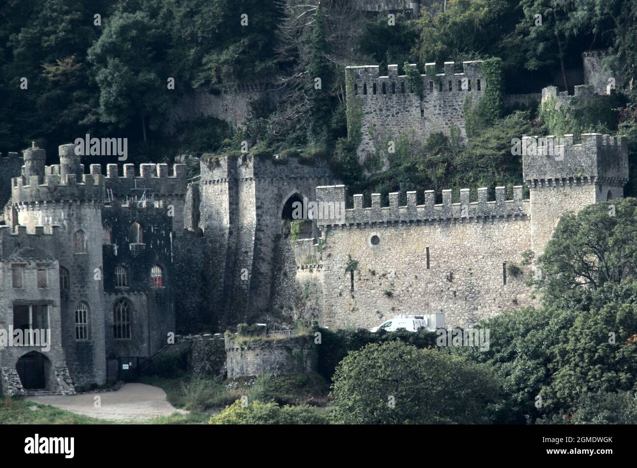 Gwrych castle Abergele Wales. The castle is being transformed into a ...