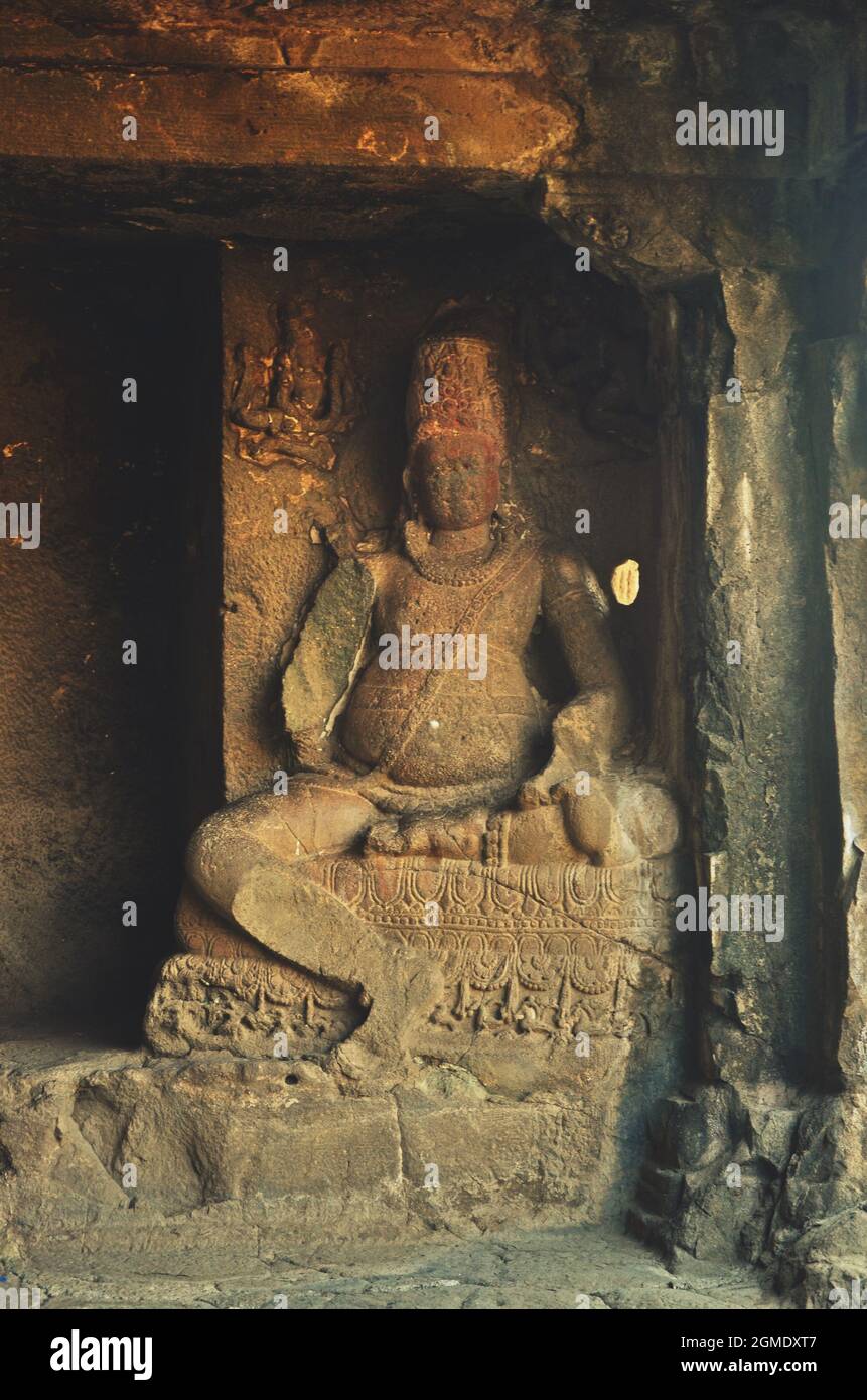 carving at ellora caves unesco world heritage site aurangabad ...