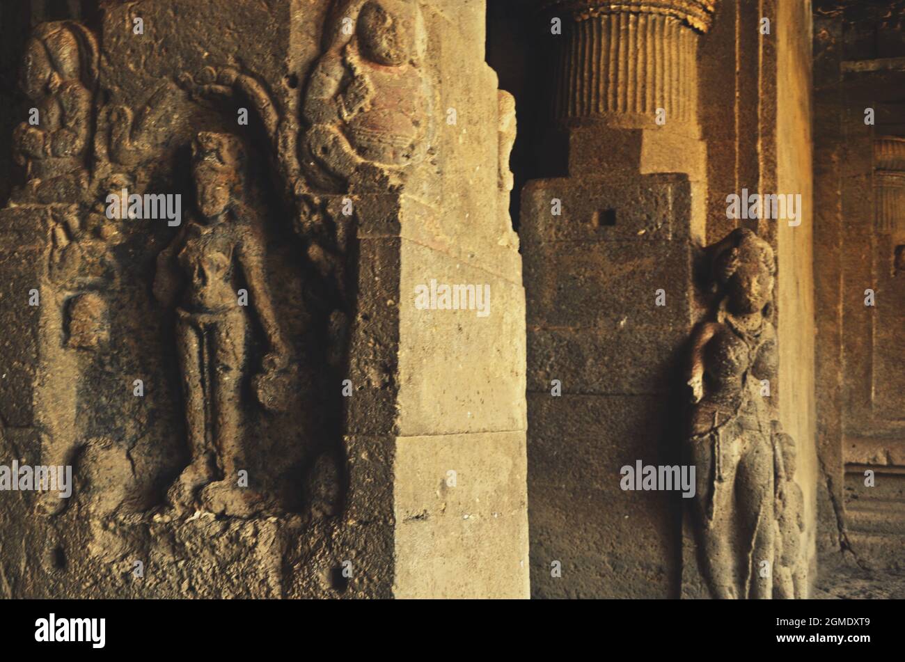 carving at ellora caves unesco world heritage site aurangabad ...