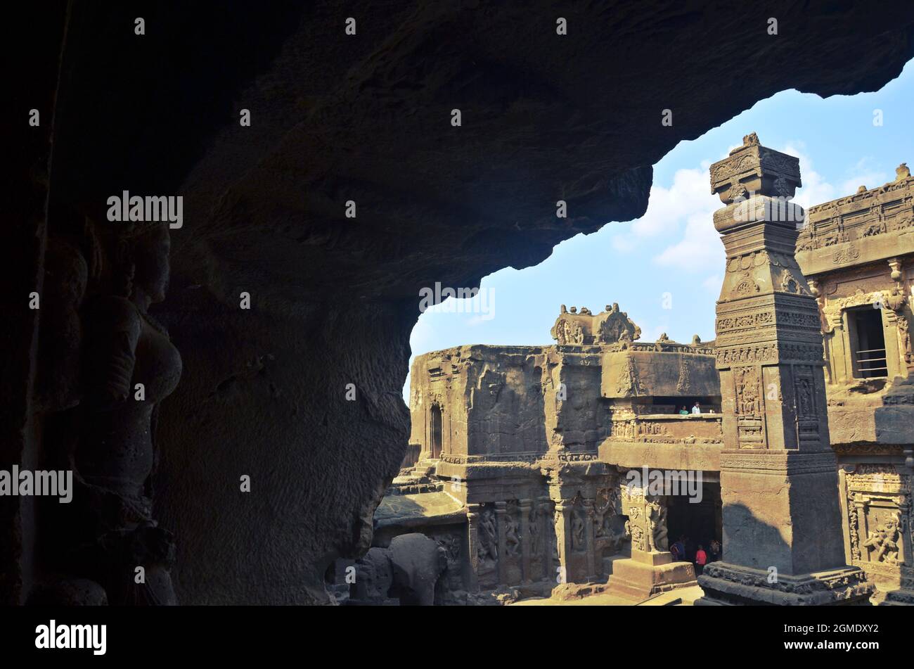 carving at ellora caves unesco world heritage site aurangabad ...