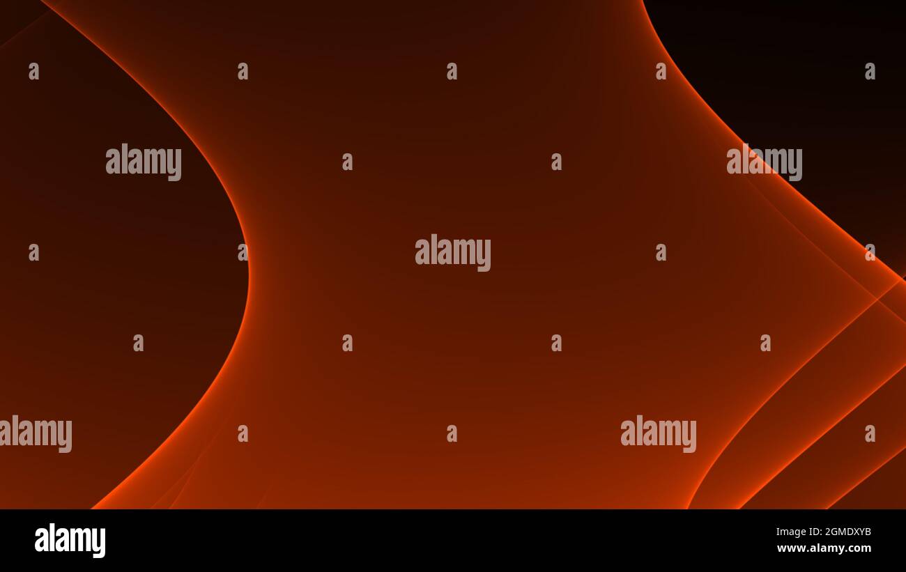 Abstract background 4k copper red orange light dark black waves and ...