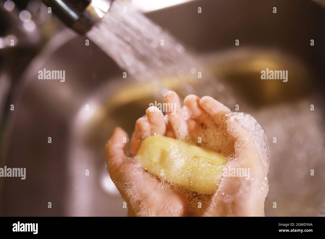 Hygiene rules. Hand washing before meals. Antibacterial treatment hands ...