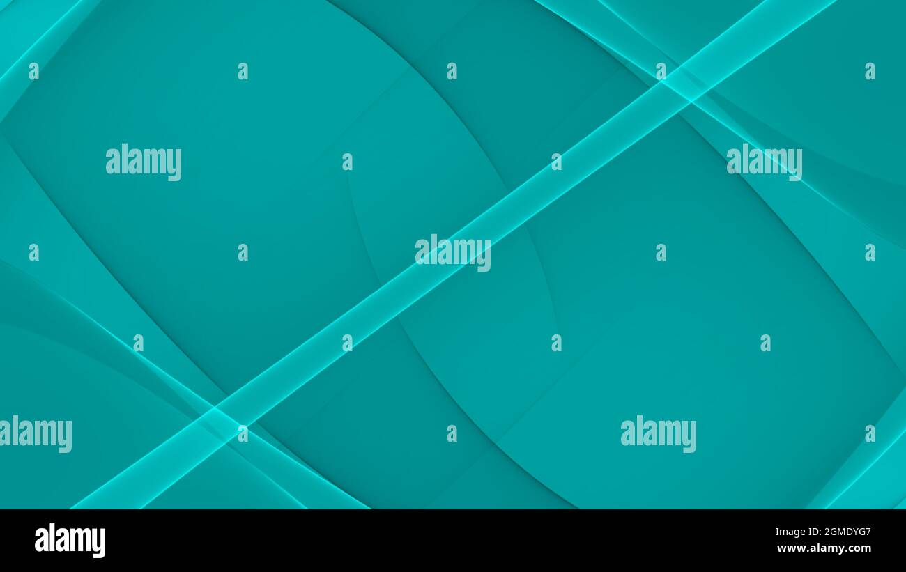 Abstract background 4k green turquoise light dark black waves and lines ...