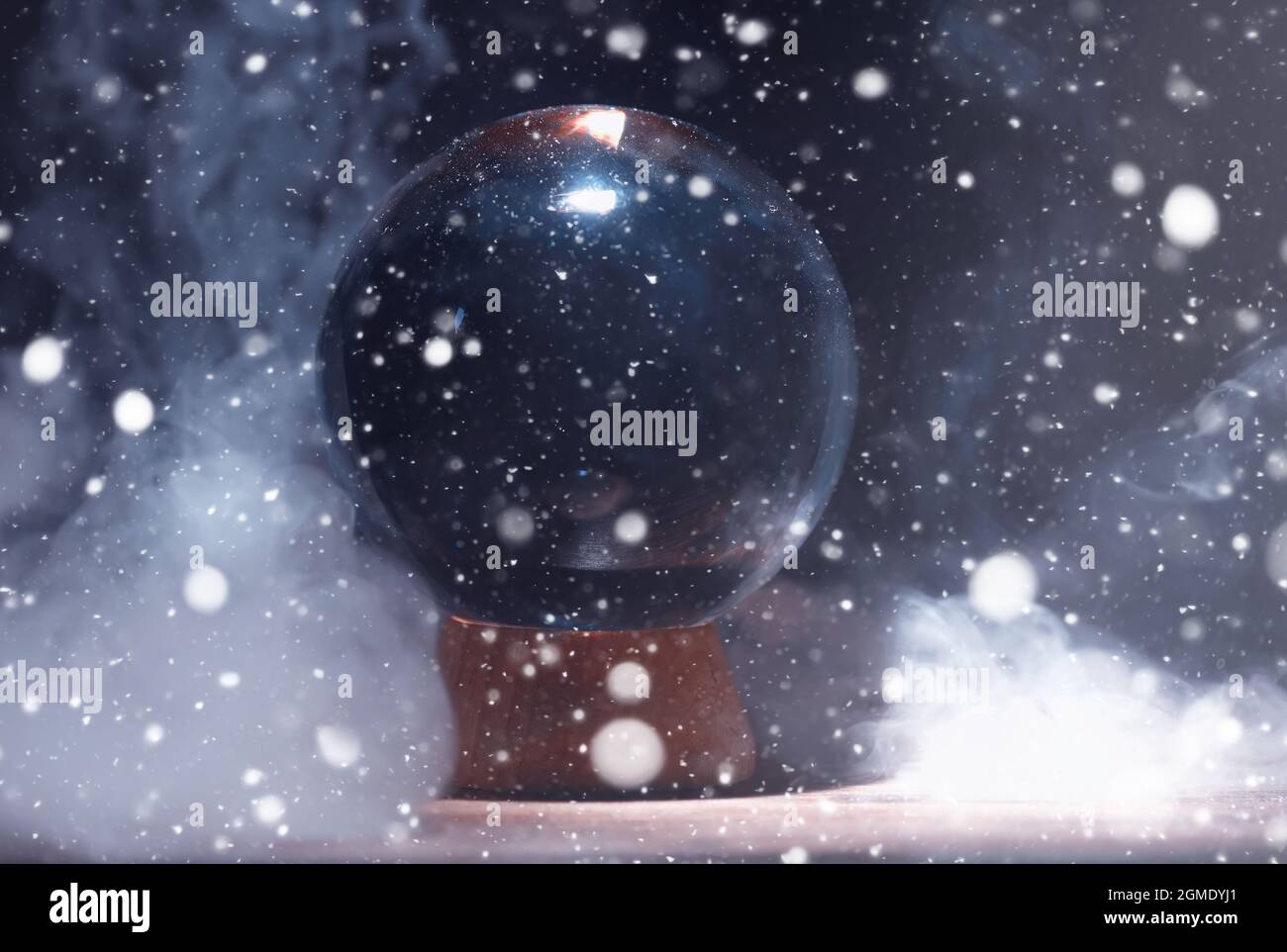 Crystal ball predict the fate. Guessing for the future Stock Photo - Alamy