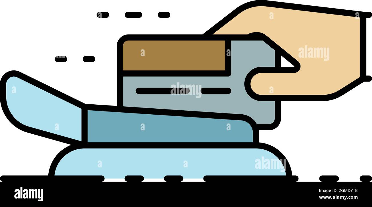 Pos terminal icon. Outline pos terminal vector icon color flat isolated ... Pos terminal icon. Outline pos terminal vector icon color flat isolated ...