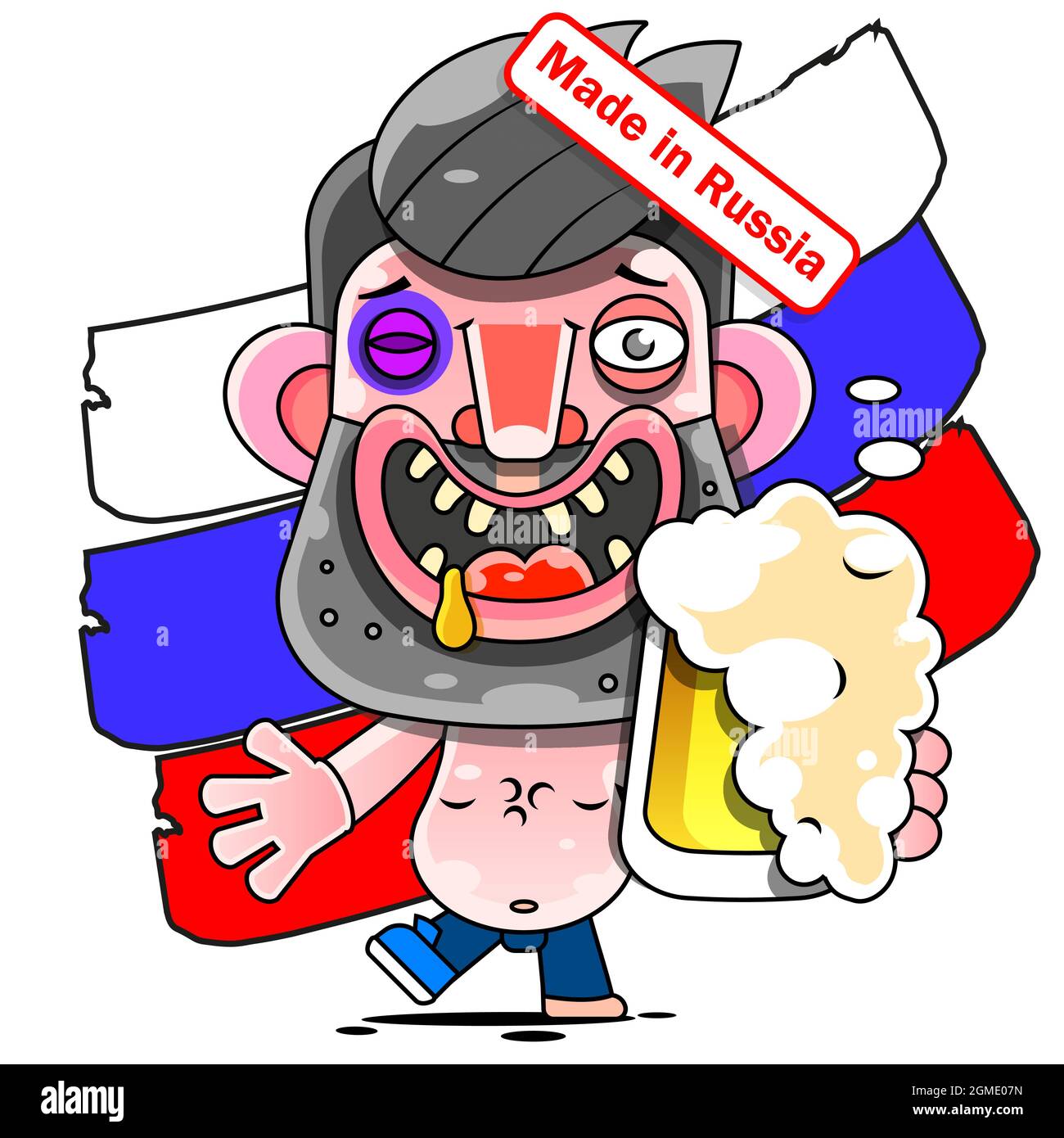 Made in Russia. Vector Flag Illustration design label Stock Vector ...