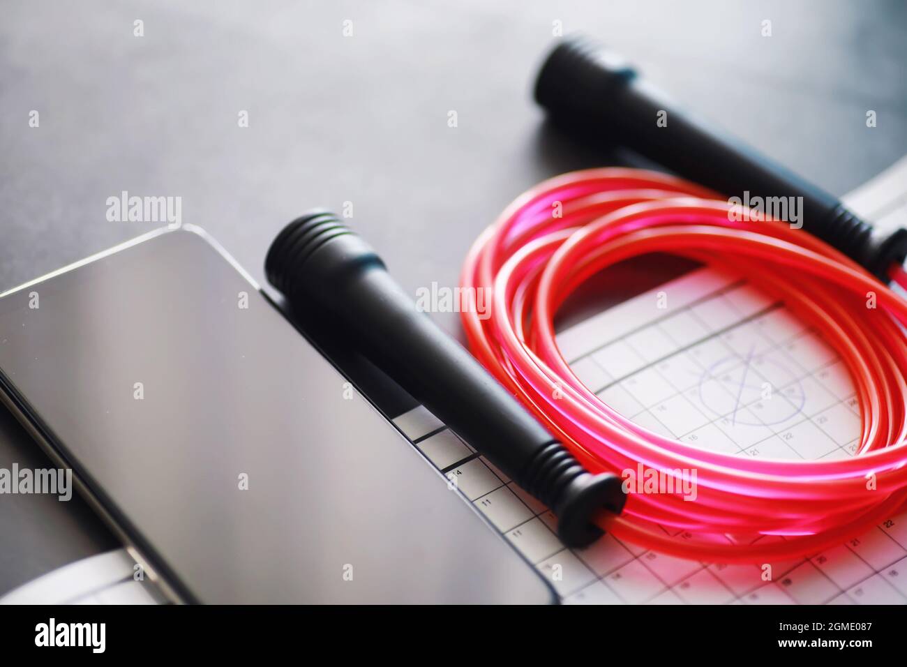 Jump rope. Physical education. Sports exercise equipment. Rope ...