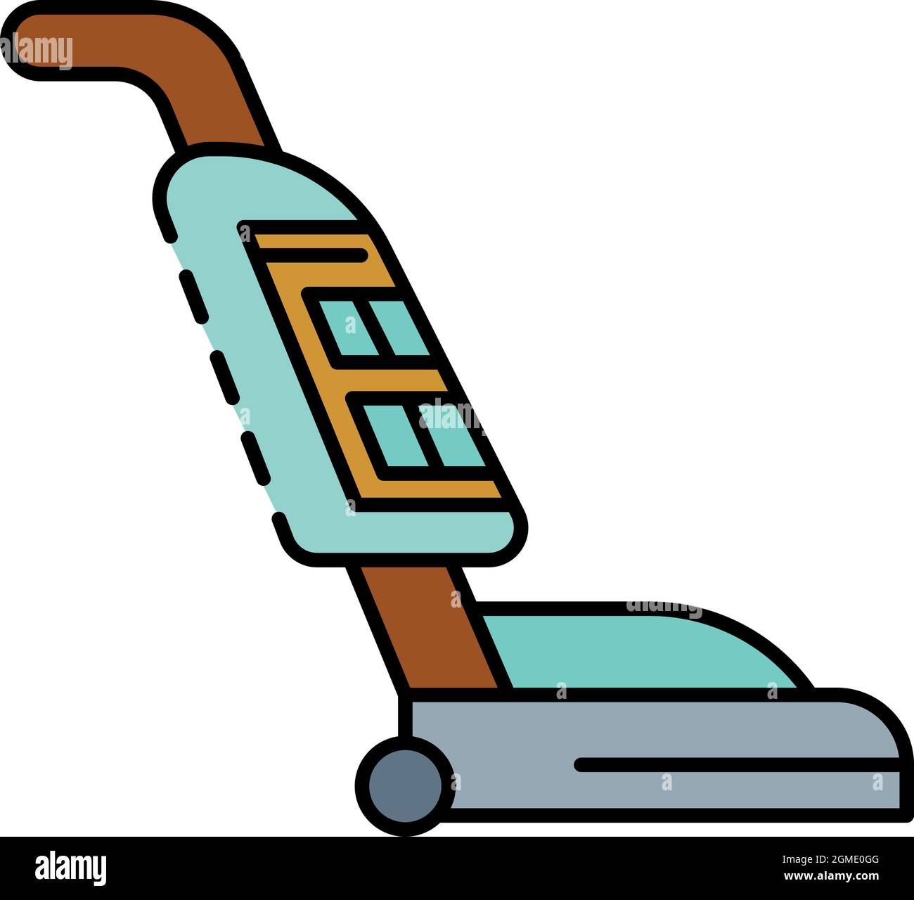 Hand vacuum cleaner icon. Outline hand vacuum cleaner vector icon color ...