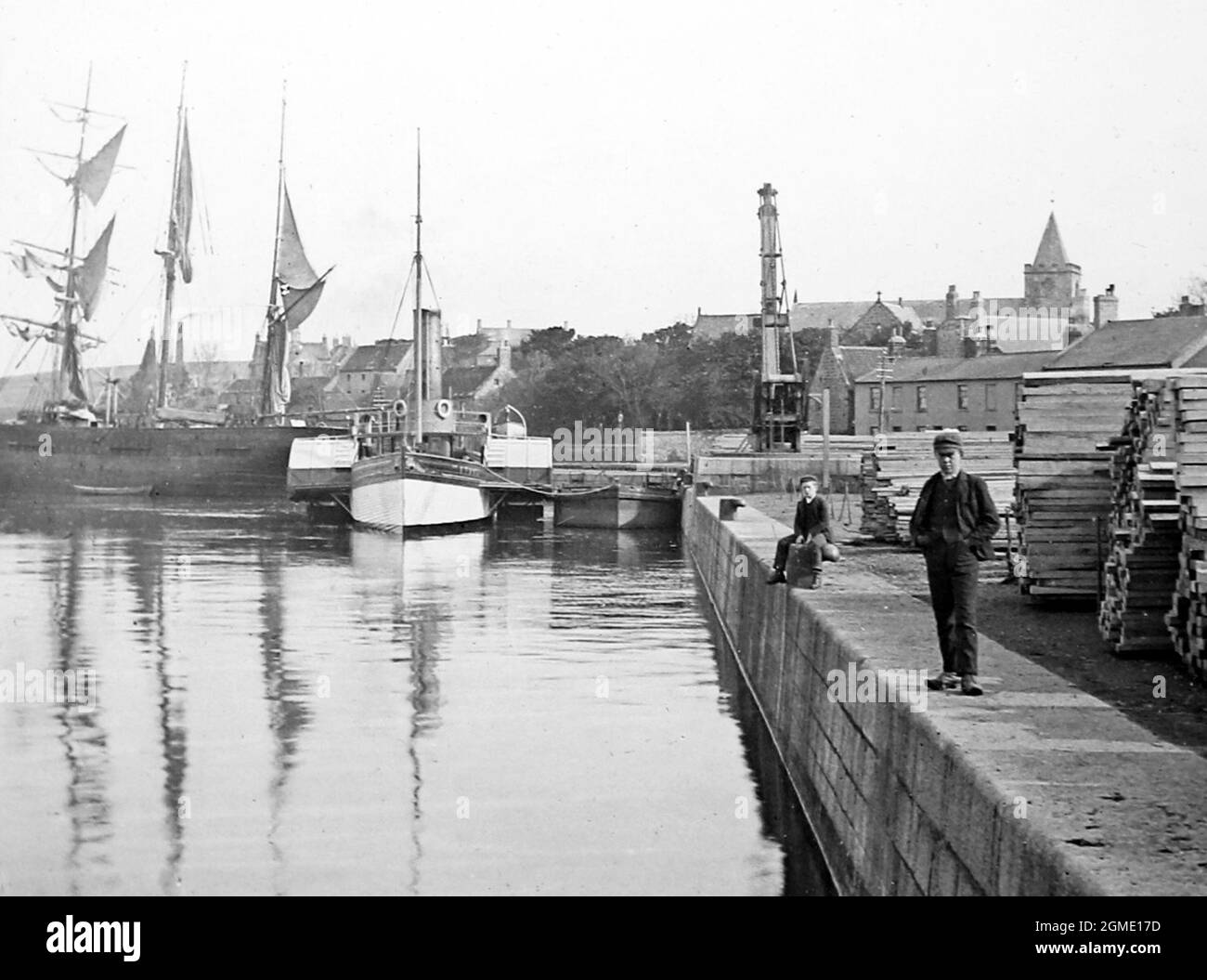 Tweedmouth Docks, Victorian period Stock Photo - Alamy