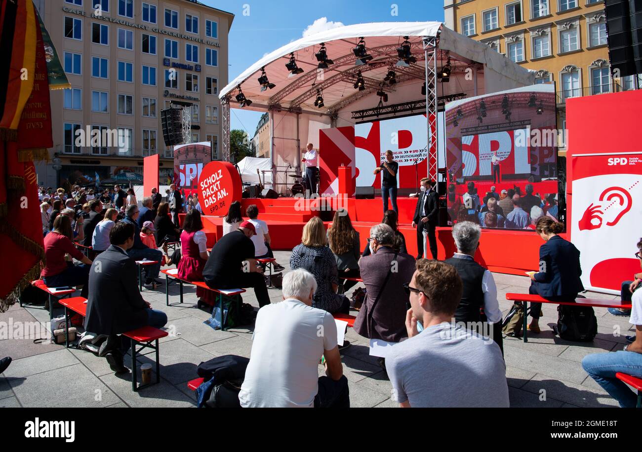 Munich, Germany. 18th Sep, 2021. Olaf Scholz, SPD candidate for ...