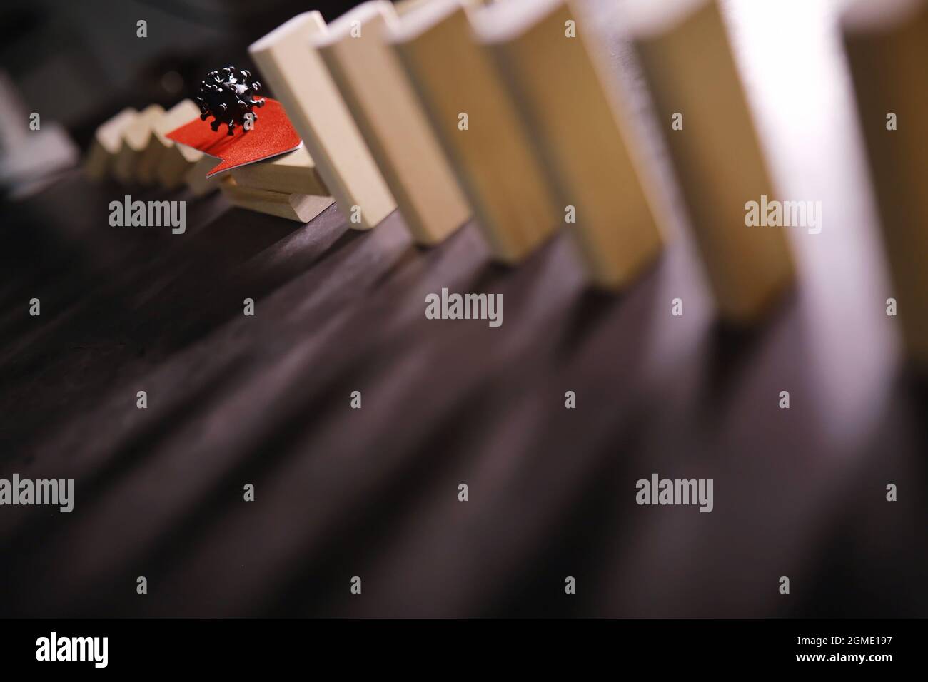 Business concept. The depreciation of the national currency of Russia ...