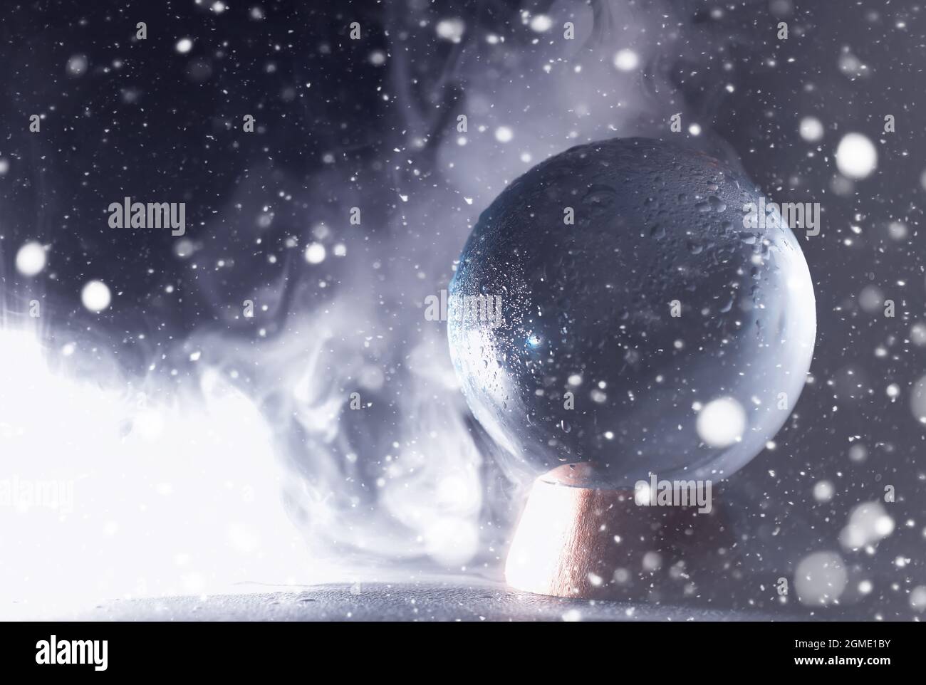 Crystal ball predict the fate. Guessing for the future Stock Photo - Alamy