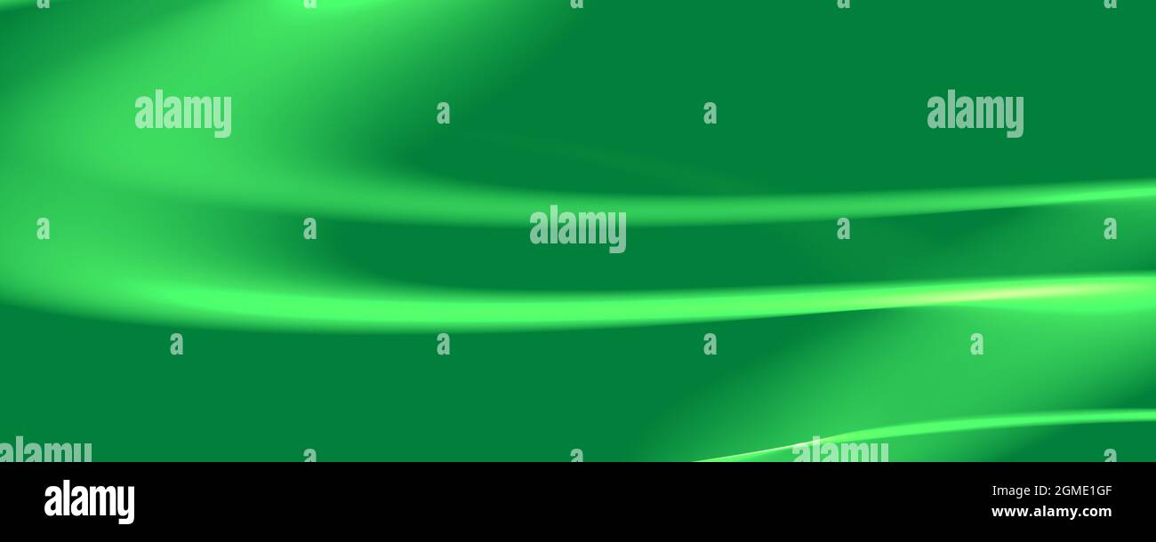 Abstract background 4k green light dark black waves and lines banner ...