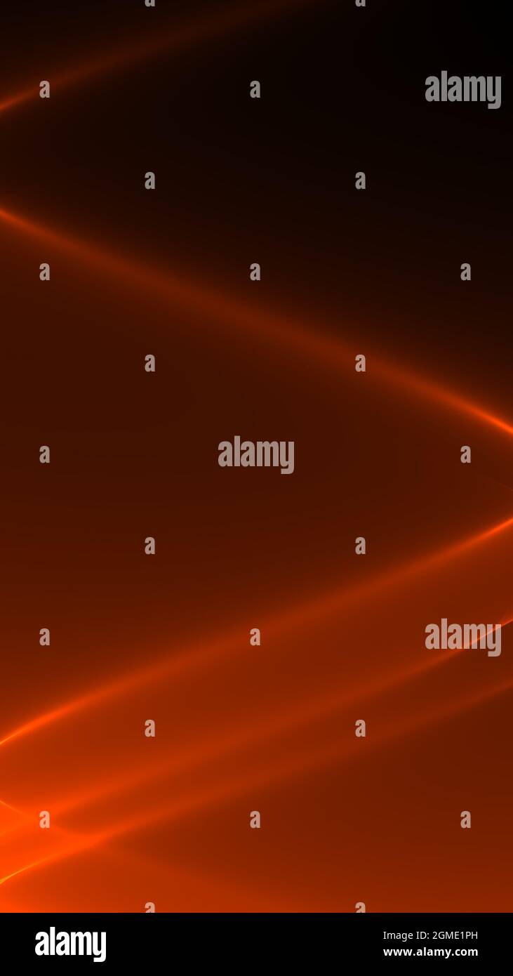 Abstract background 4k copper red orange light dark black neon waves ...