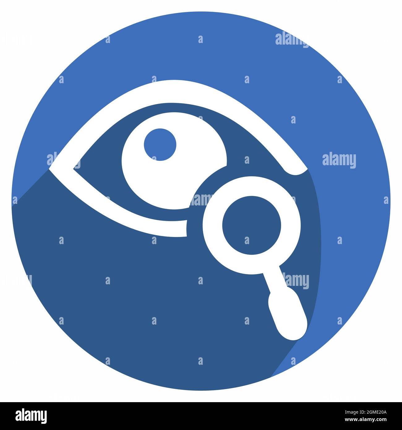 Icon Vector of Eye Exam 5 - Long Shadow Style - Simple illustration ...