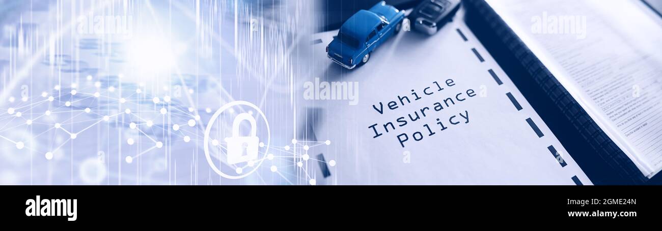 Documents for vehicle insurance. Car insurance policy. Auto insurance ...