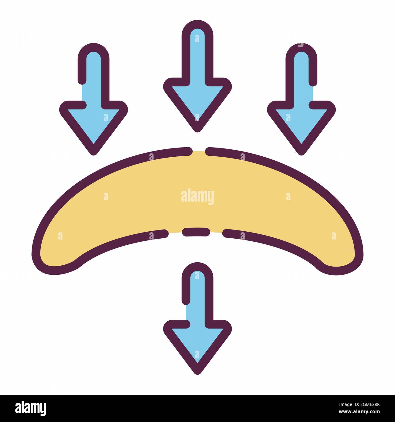 Icon Vector of Contact Lens - Line Cut Style - Simple illustration ...