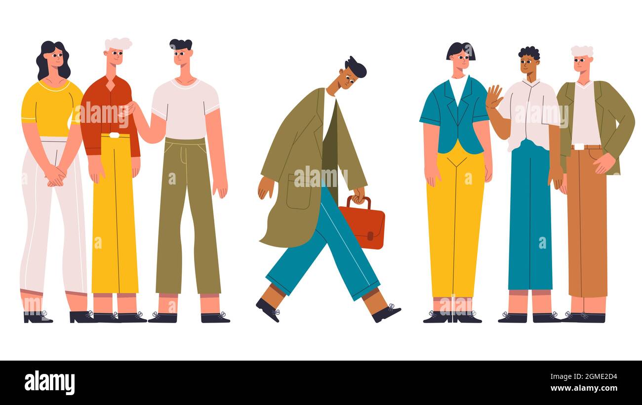 Group young people depressed Stock Vector Images - Alamy