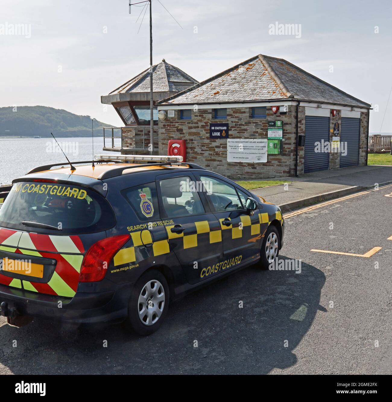 HM Coastguard Station at Hannafore Point, West Looe Cornwall Stock ...
