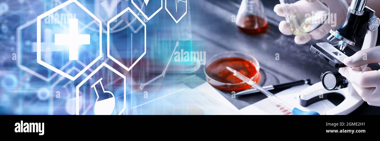 Laboratory research. Drug testing. Chemical experiments in the ...