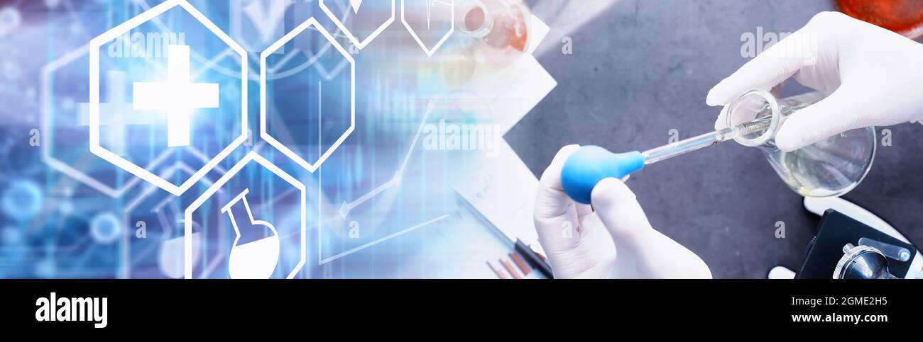 Laboratory research. Drug testing. Chemical experiments in the ...