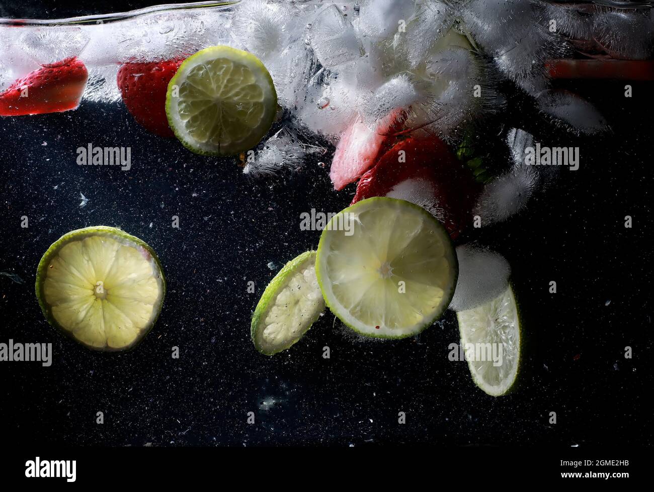 Water drops on ripe sweet fruits and berry. Fresh fruits background ...