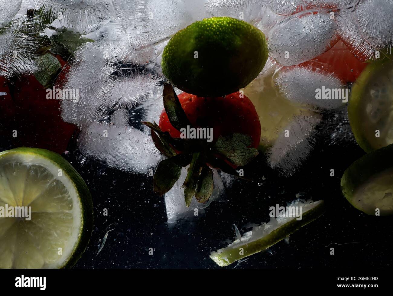 Water drops on ripe sweet fruits and berry. Fresh fruits background ...