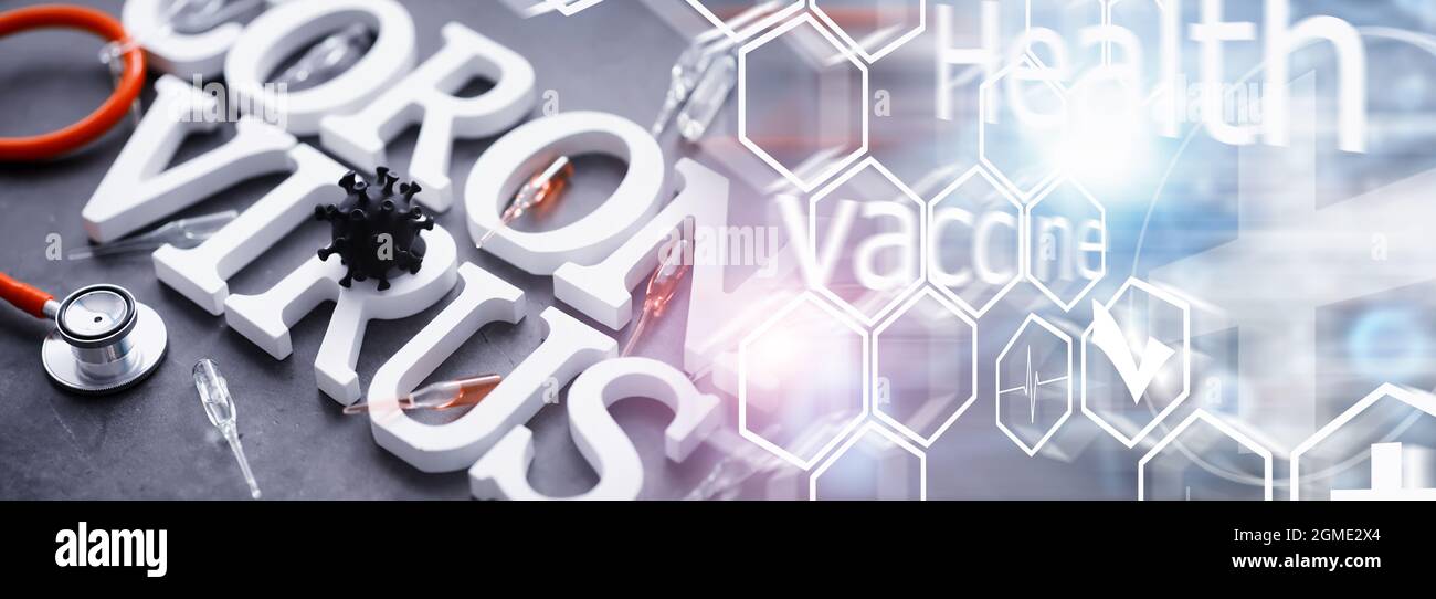 Medical background. Lettering virus. Coronavirus wooden letters ...