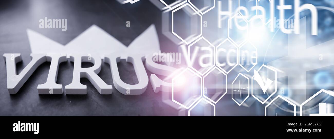 Medical background. Lettering virus. Coronavirus wooden letters ...