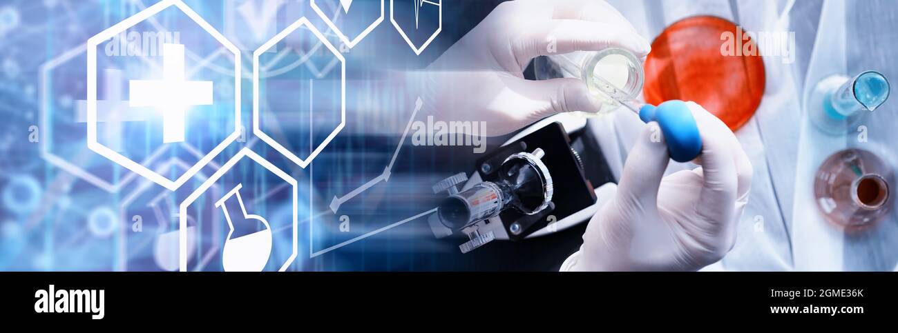 Laboratory research. Drug testing. Chemical experiments in the ...