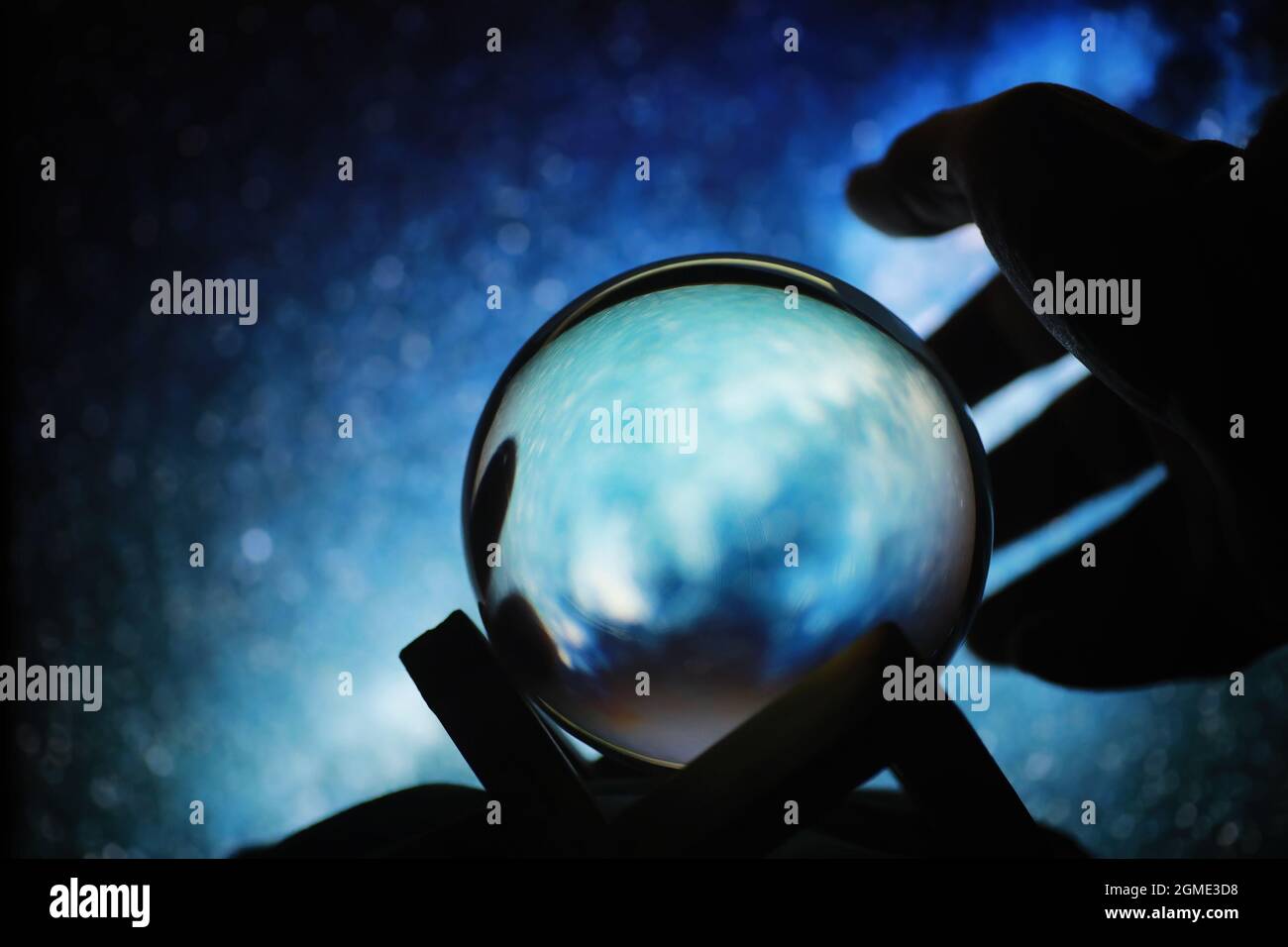 Astrological background. Crystal ball with predictions. Horoscope of ...