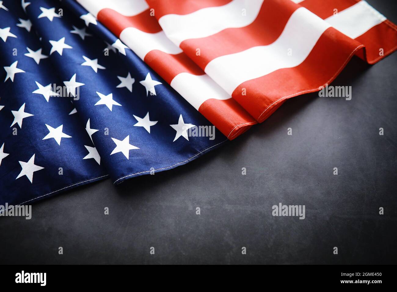 Flapping flag USA with wave. American flag for Memorial Day or 4th of ...