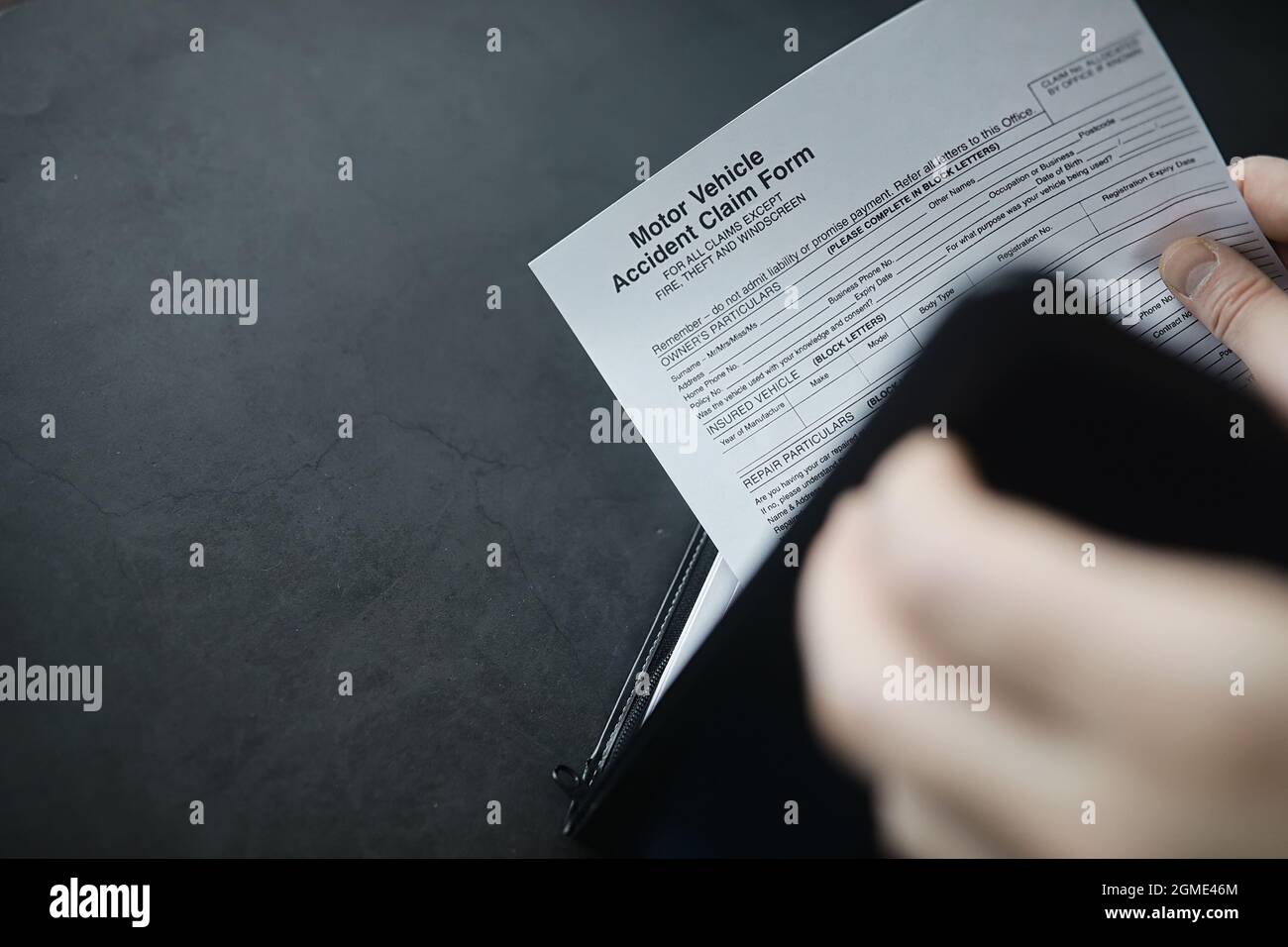 Documents for vehicle insurance. Car insurance policy. Auto insurance ...