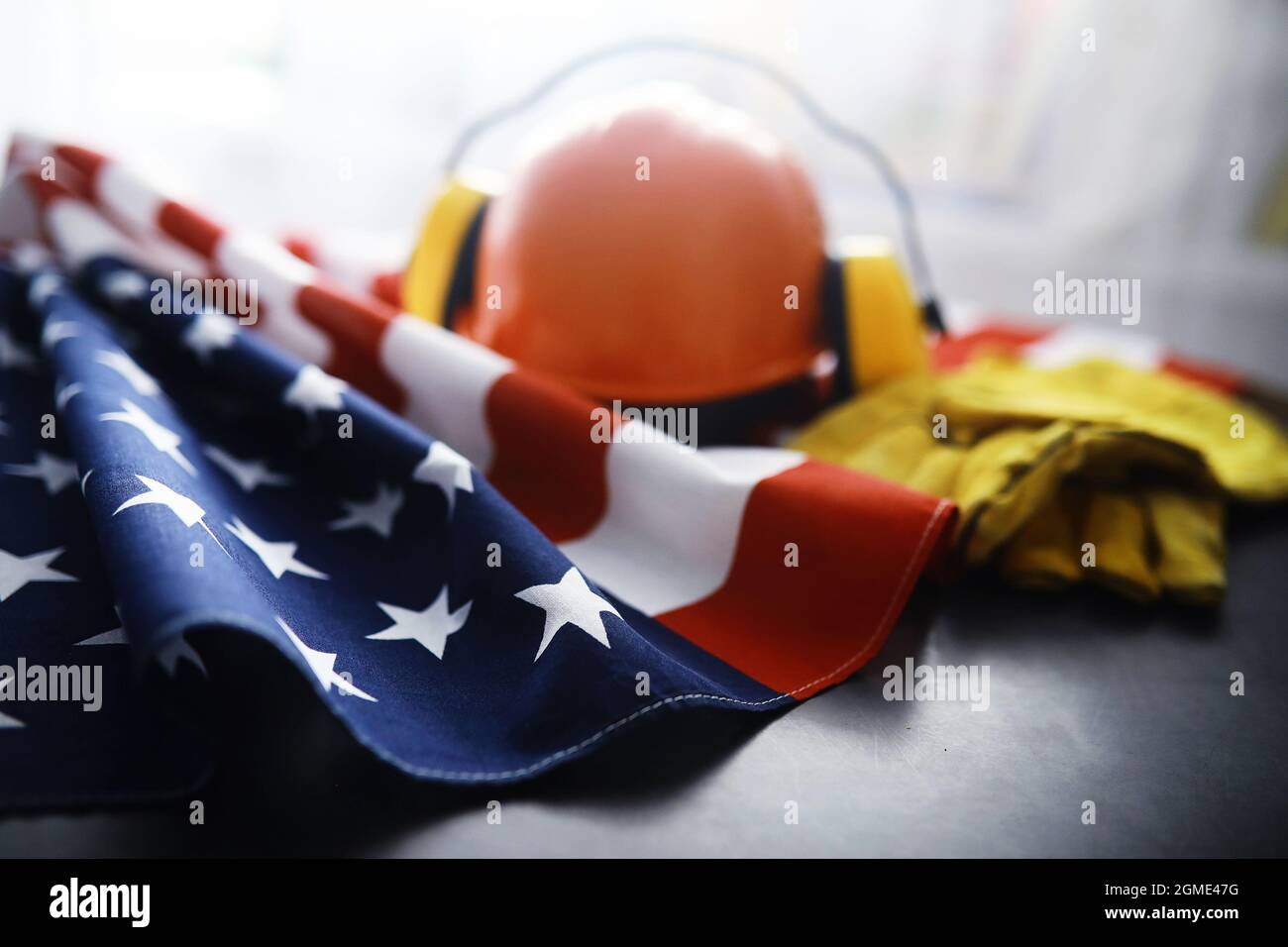 Flapping flag USA with wave. American flag for Memorial Day or 4th of ...