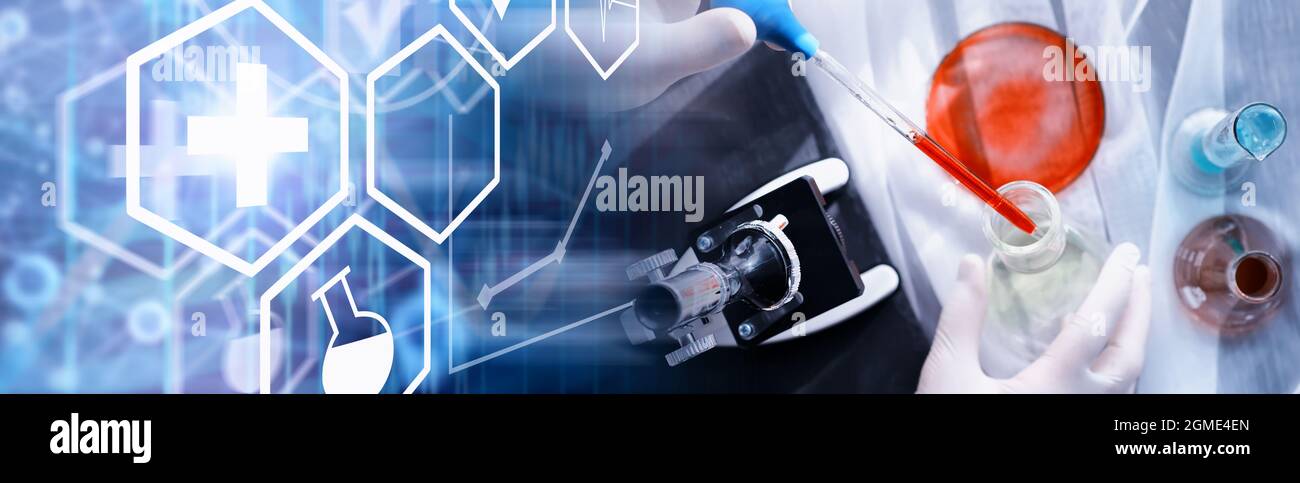 Laboratory research. Drug testing. Chemical experiments in the ...