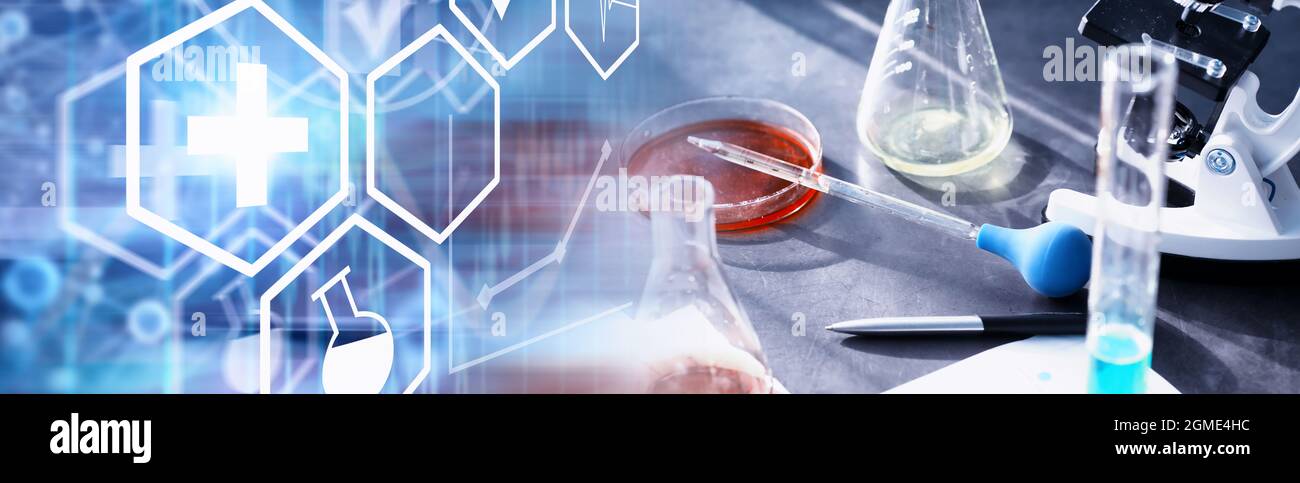 Laboratory research. Drug testing. Chemical experiments in the ...