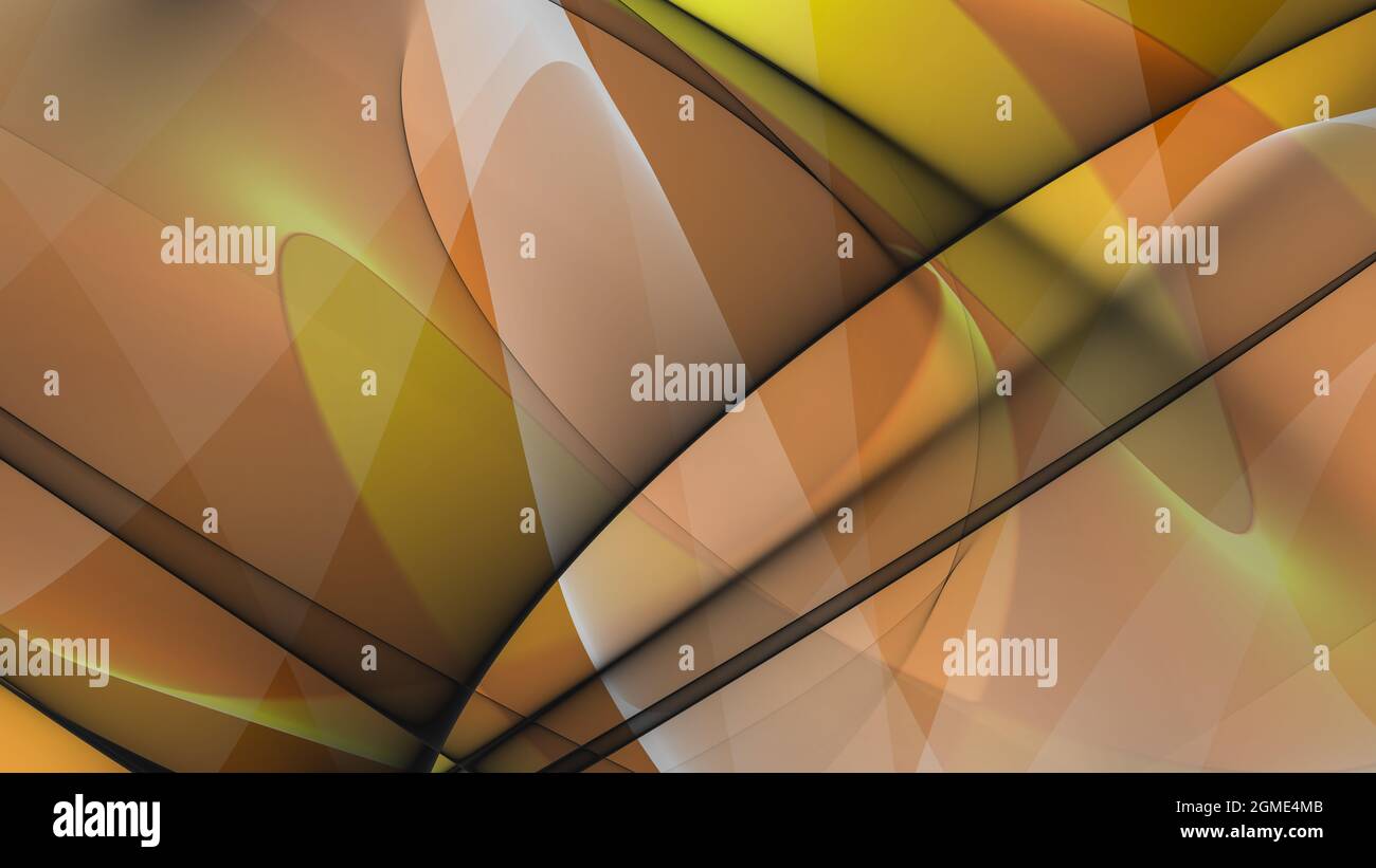 Background abstract 8K yellow gold black white orange waves lines ...