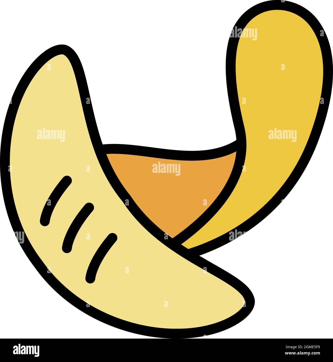 Tasty chips icon. Outline tasty chips vector icon color flat isolated ...