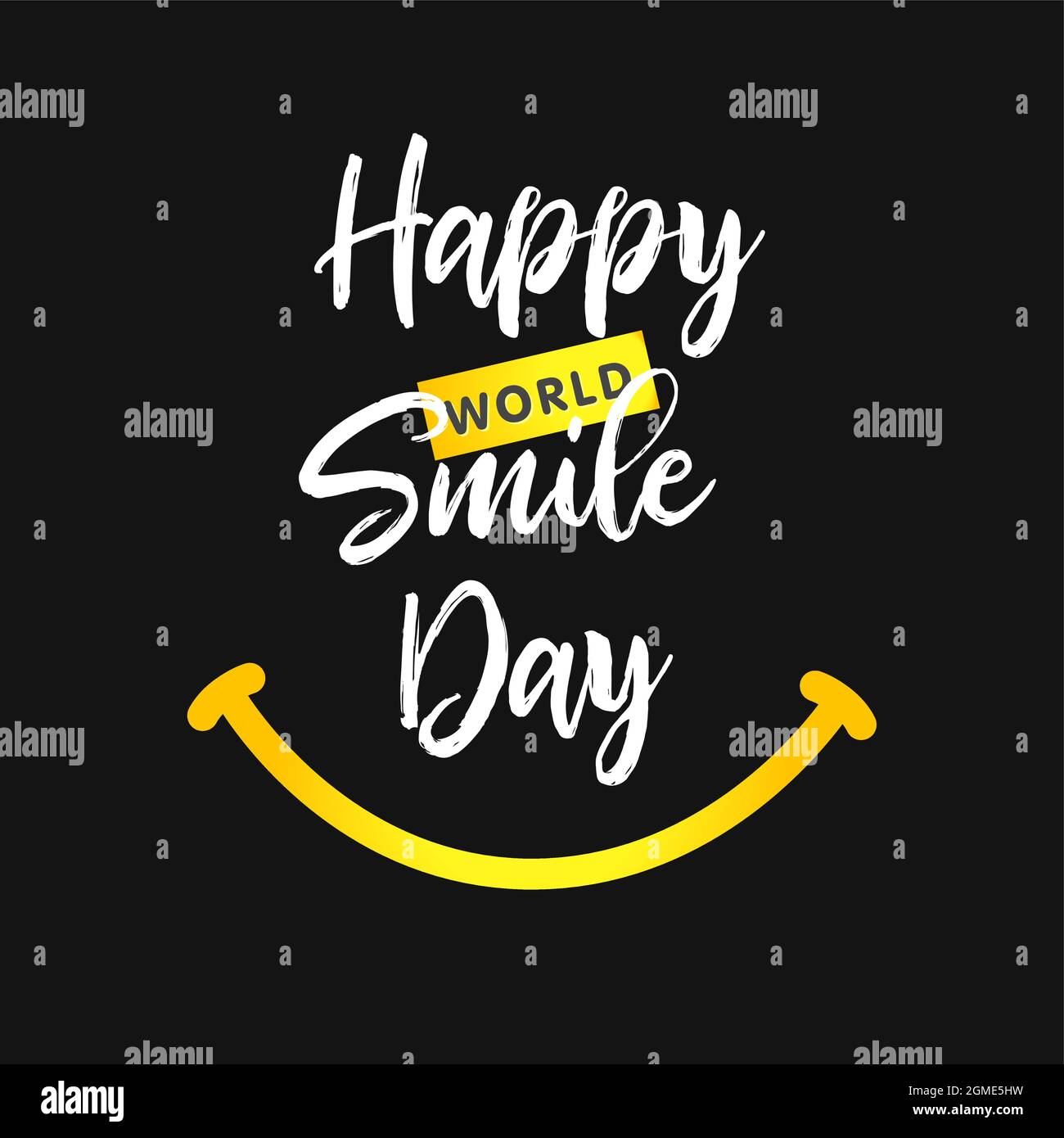 World smile day lettering Stock Vector Images - Alamy