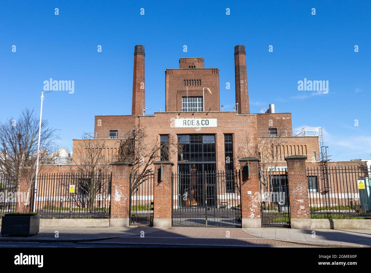 DUBLIN, IRELAND - Mar 21, 2021: The Roe and Co Irish whiskey distillery ...