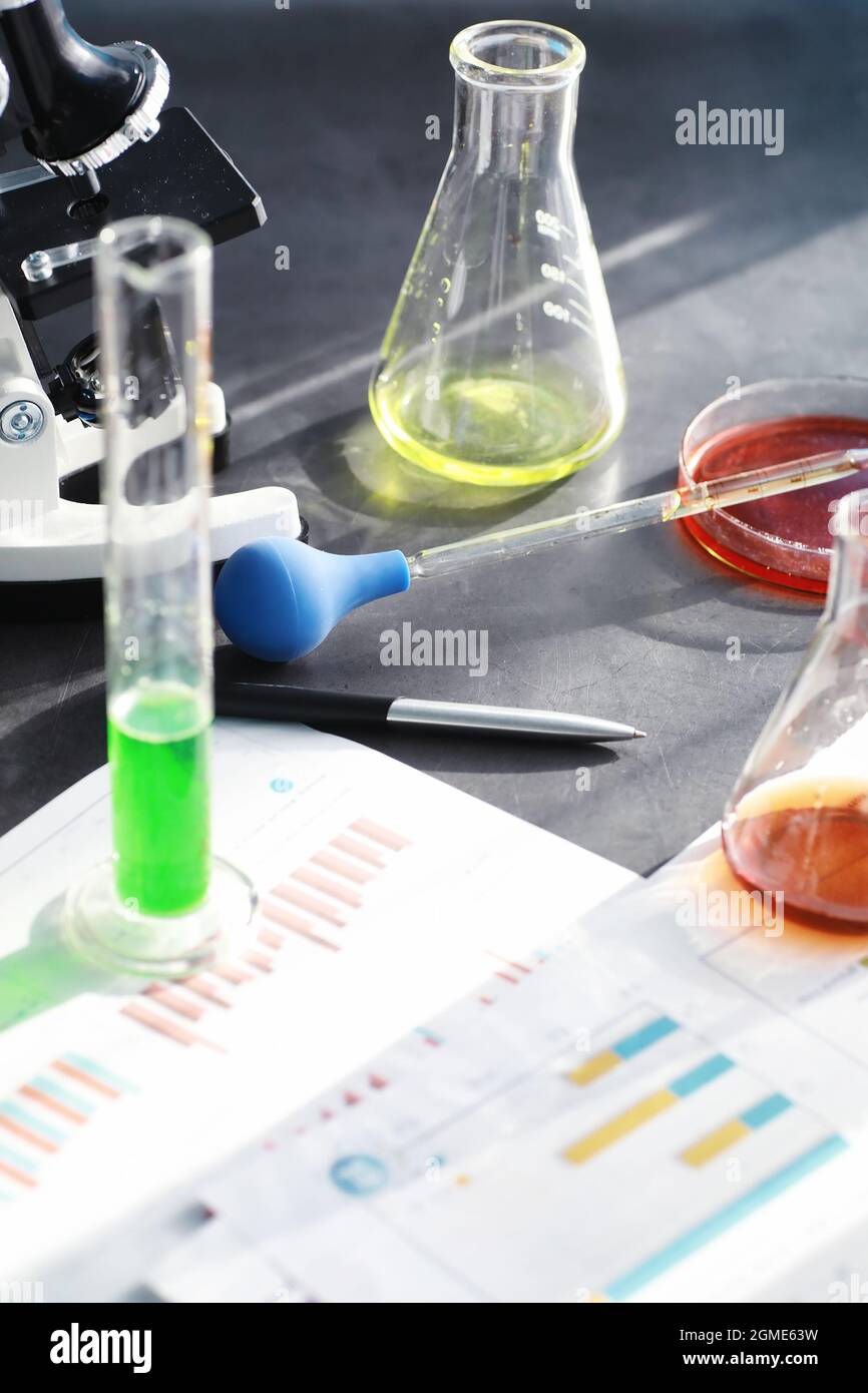 Laboratory research. Drug testing. Chemical experiments in the ...