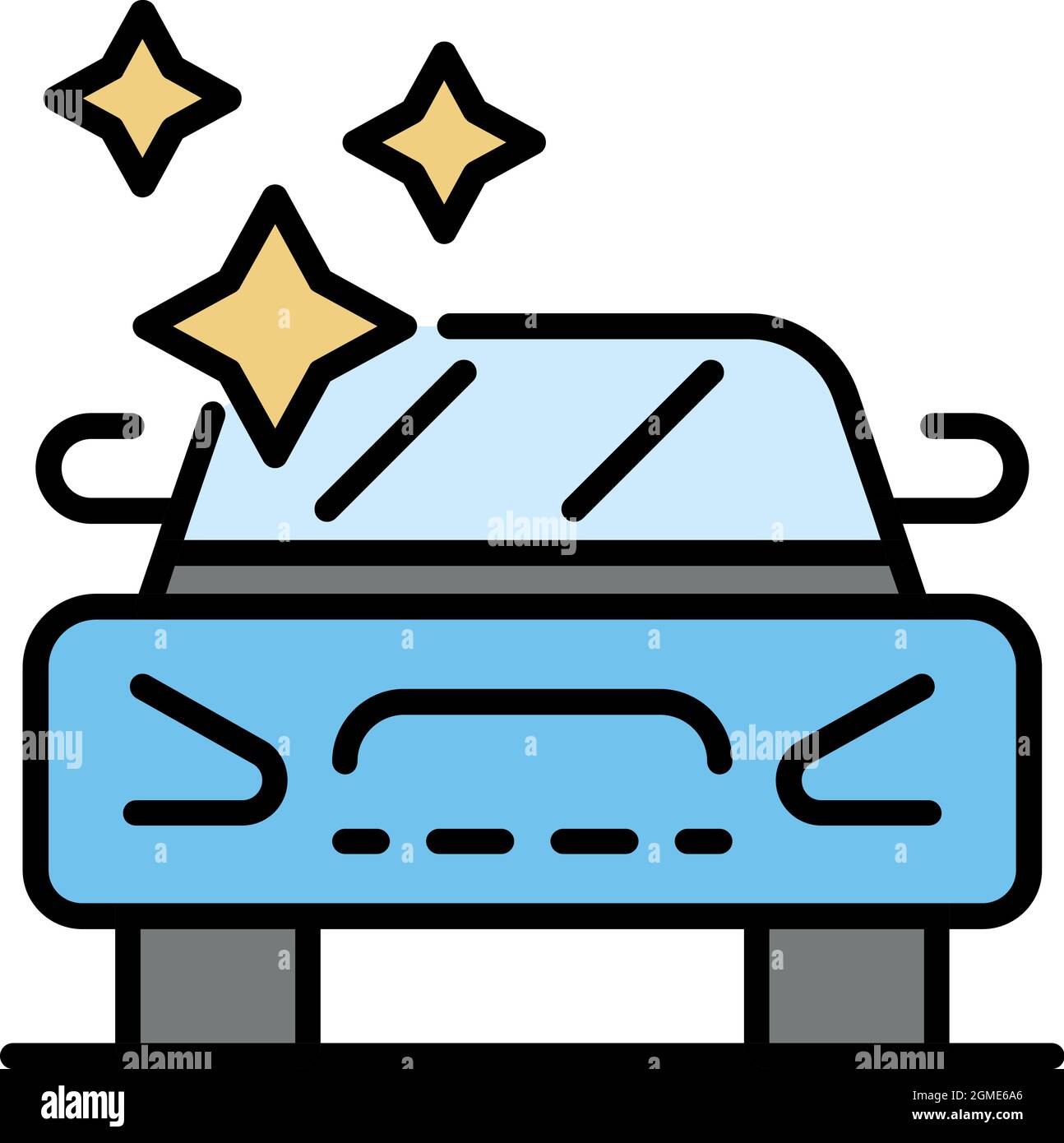 Clean car icon. Outline clean car vector icon color flat isolated Stock ...