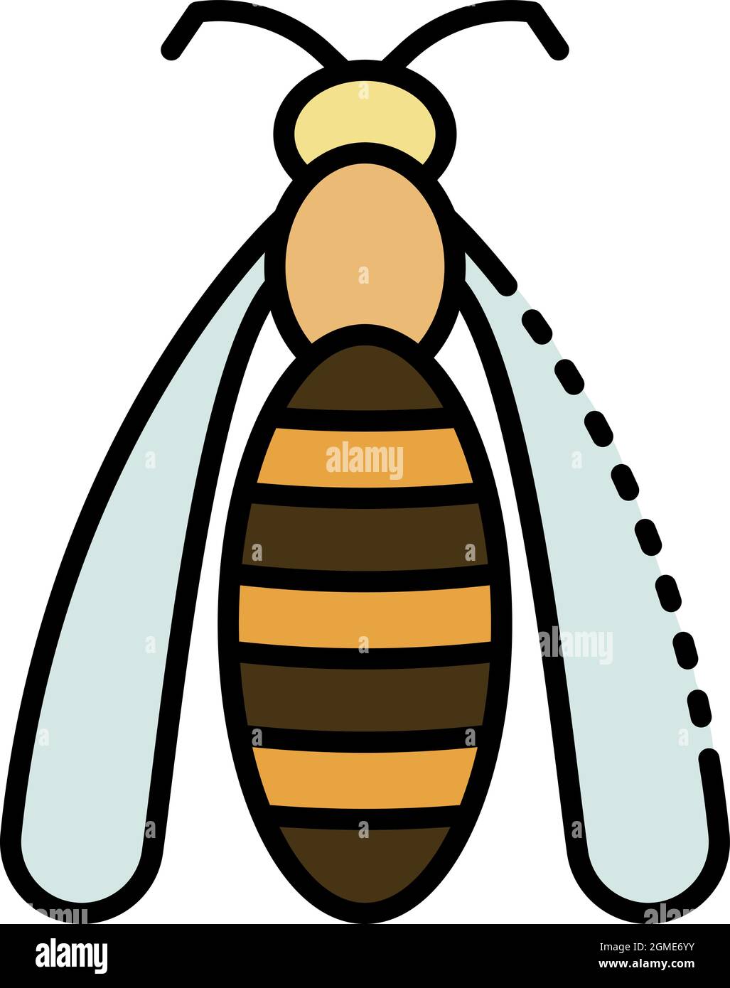 Wasp icon. Outline wasp vector icon color flat isolated Stock Vector ...